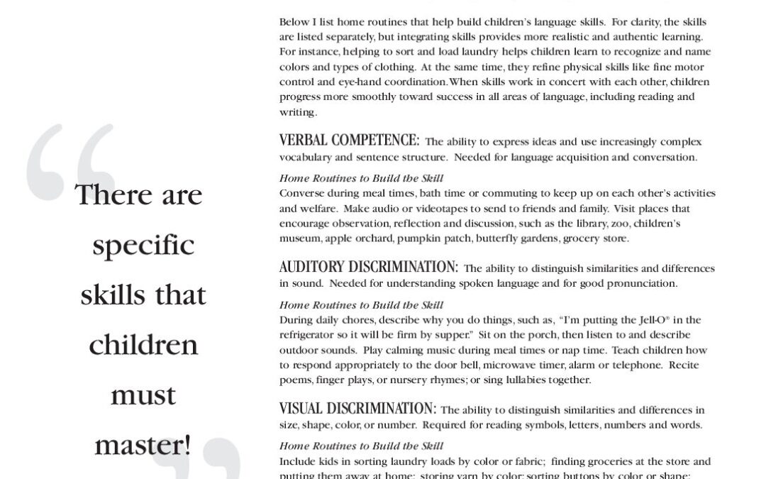 routine-builds-literacy-skills | Enhanced Education Group